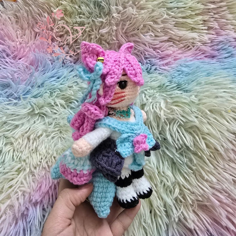 Fanmade LOL Amigurumi - LOL Ahri Crochet Doll Amigurumi, LOL Ahri Plush ...