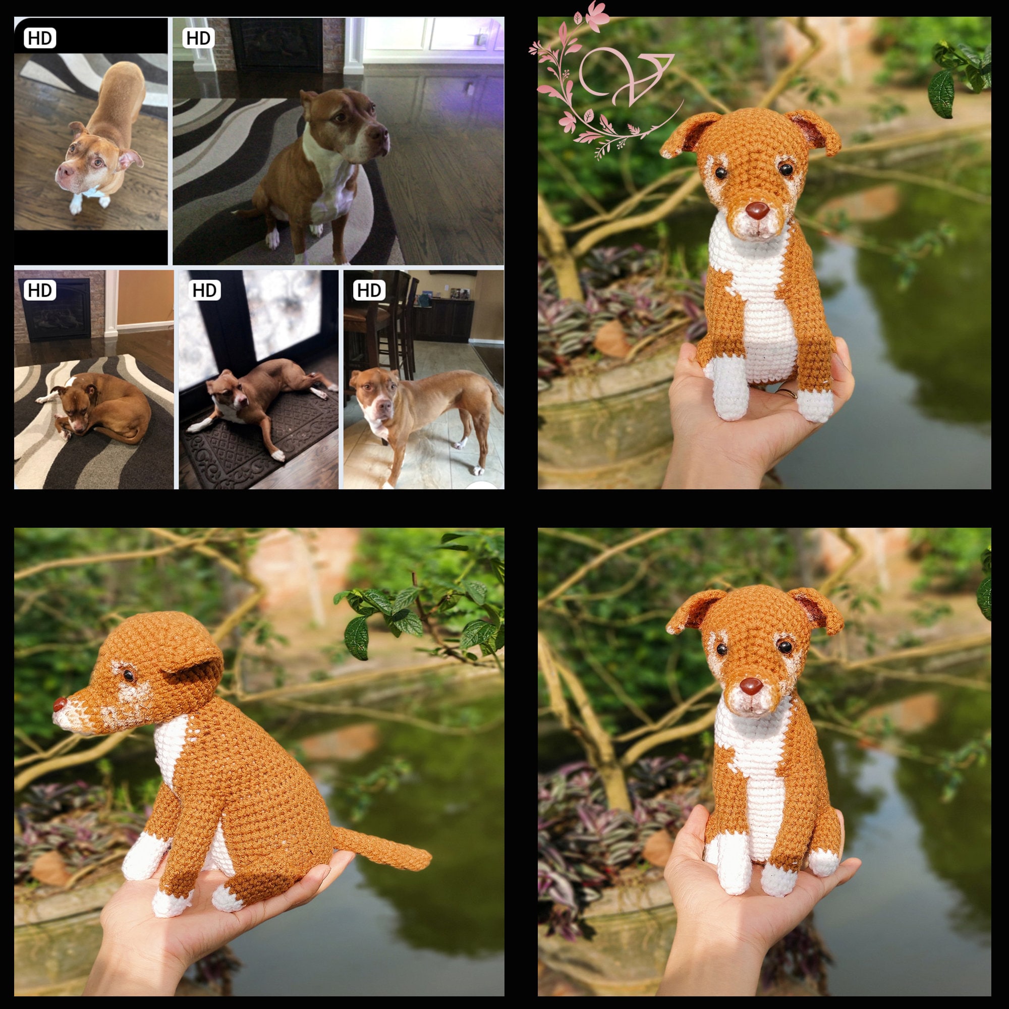 Custom Dog Plush, Custom Stuffed Dog, Custom Crochet Dog, Custom ...