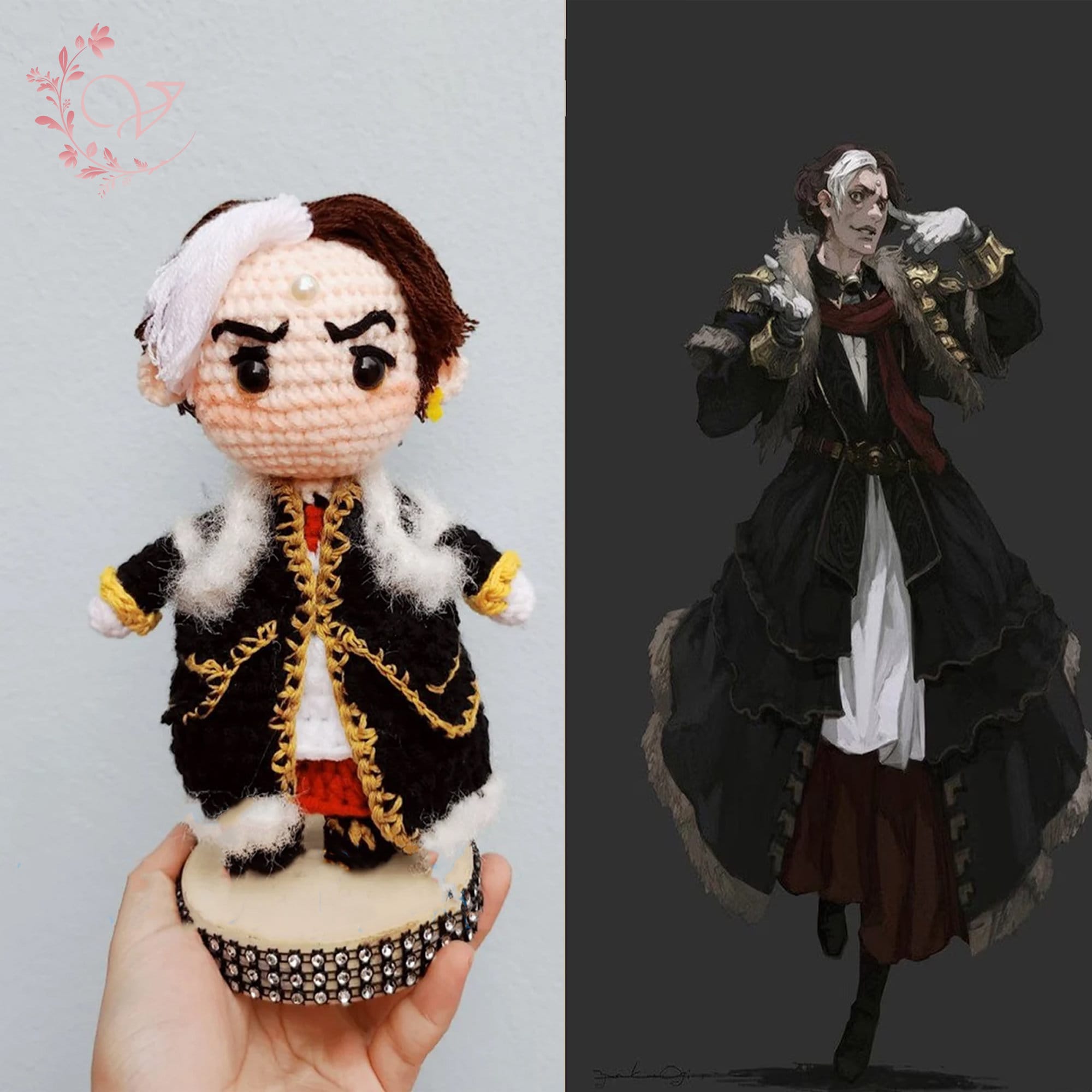 Fanmade FFXIV Amigurumi FFXIV Emet Selch Crochet Doll Amigurumi, FFXIV ...