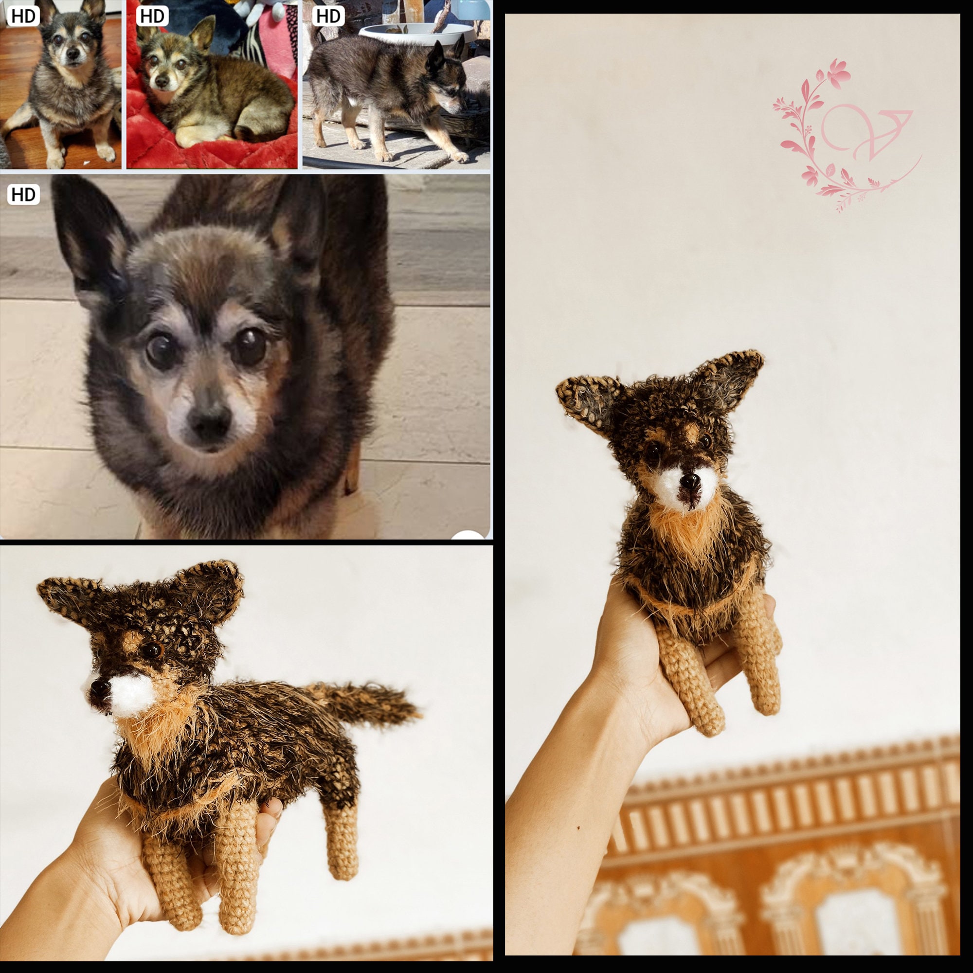 Custom Dog Plush, Custom Stuffed Dog, Custom Crochet Dog, Custom ...