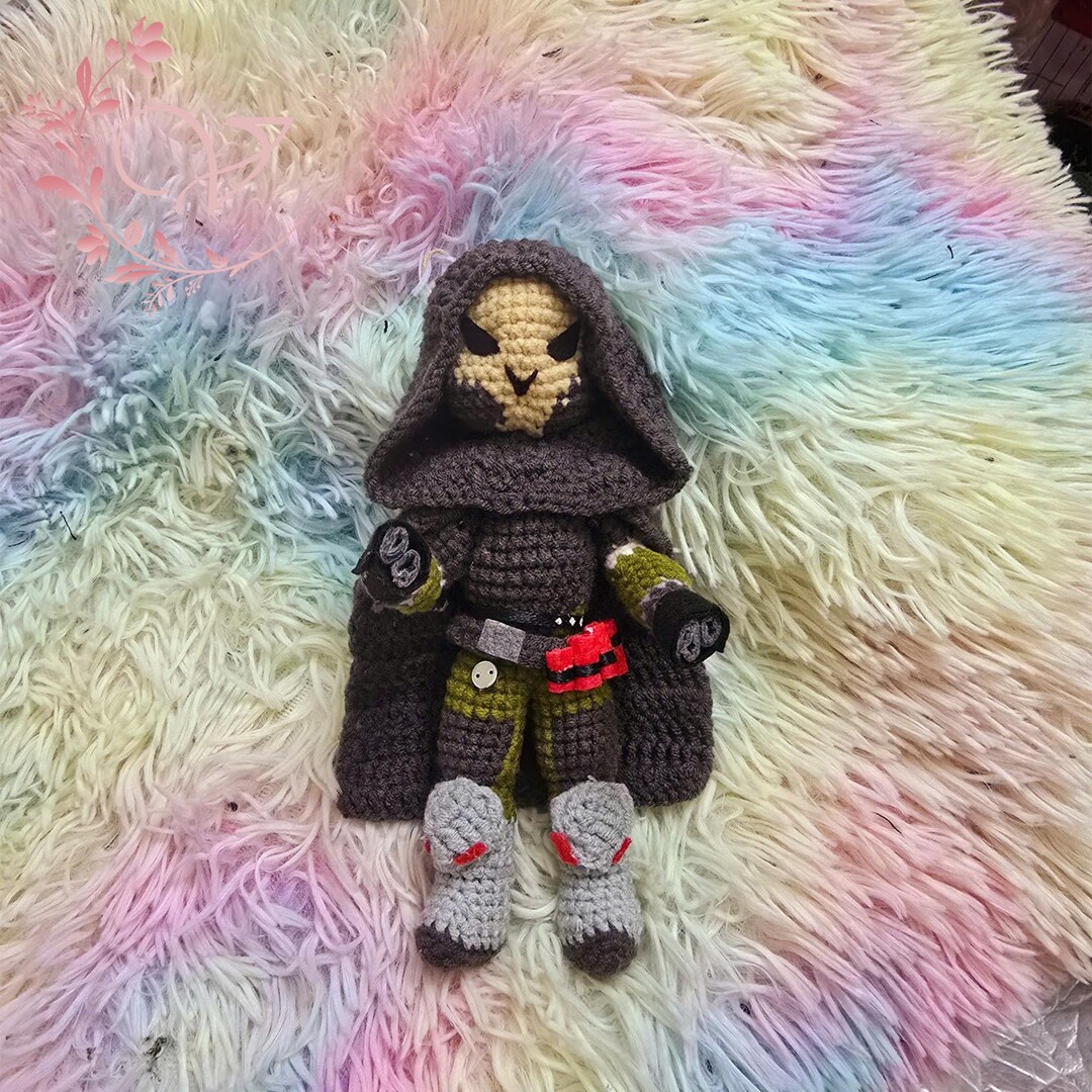 Fanmade Ovw Amigurumi - Reaper/gabriel Reyes Crochet Doll Amigurumi ...