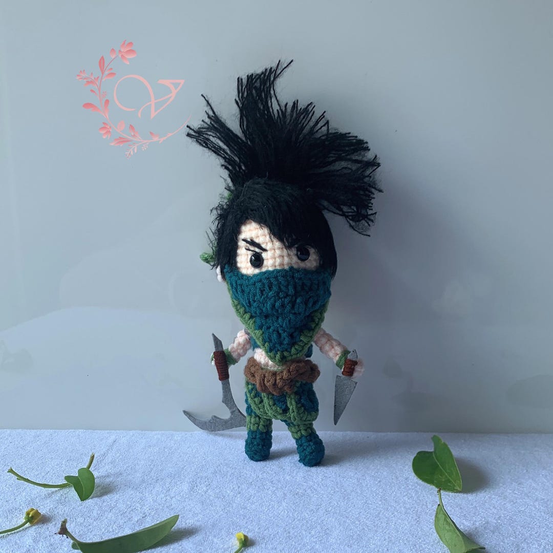 Fanmade League of Legends Amigurumi - LOL Akali Crochet Doll Amigurumi ...