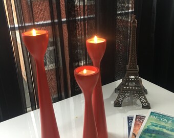 Red Candlesticks - Etsy