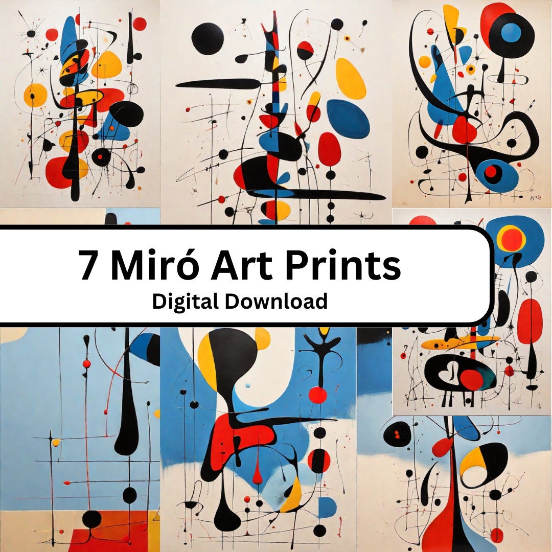 Home Decor, Abstract Printable Art, Printable Joan Miró Wall Art ...