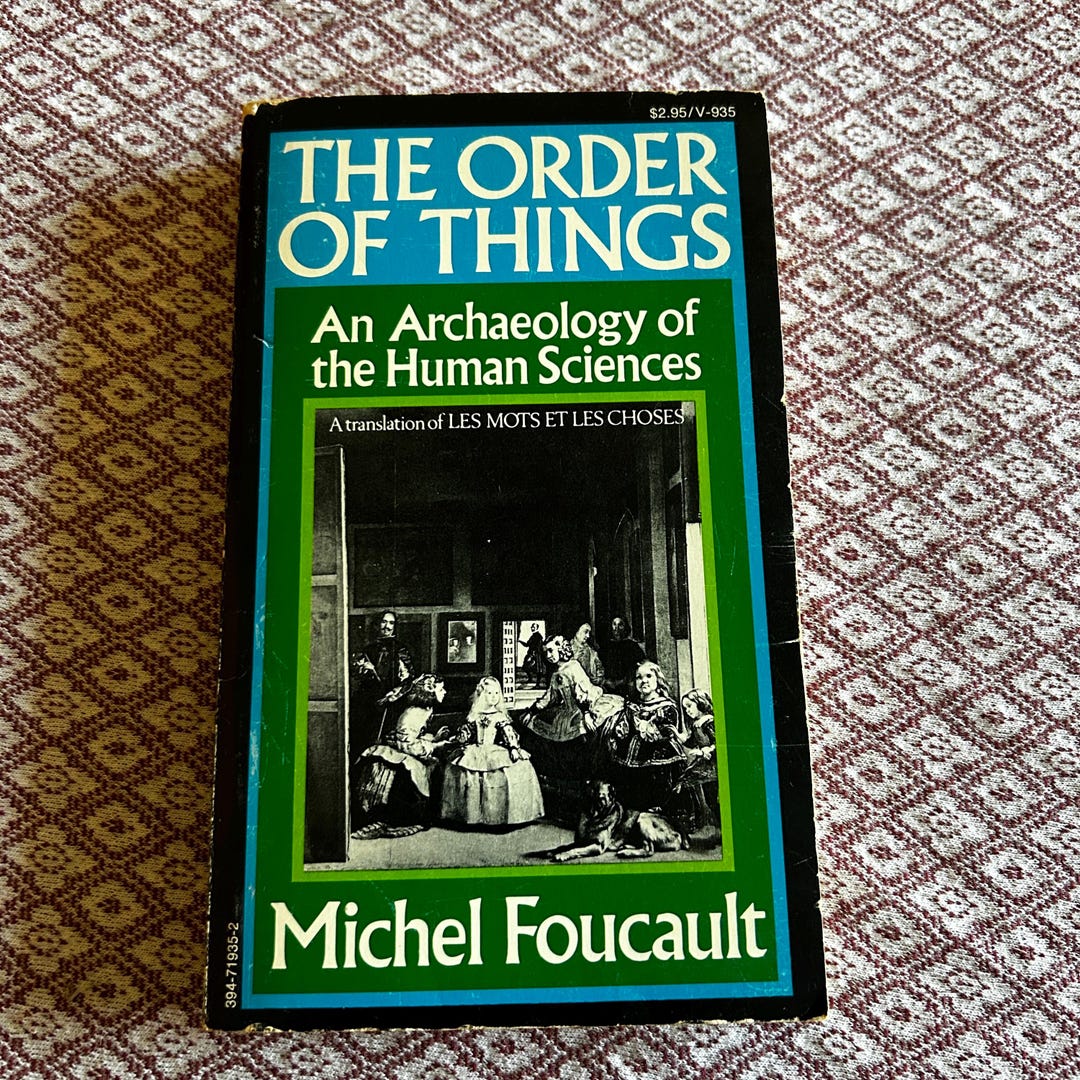 The Order of Things Michel Foucault 1970 by Vintage - Etsy