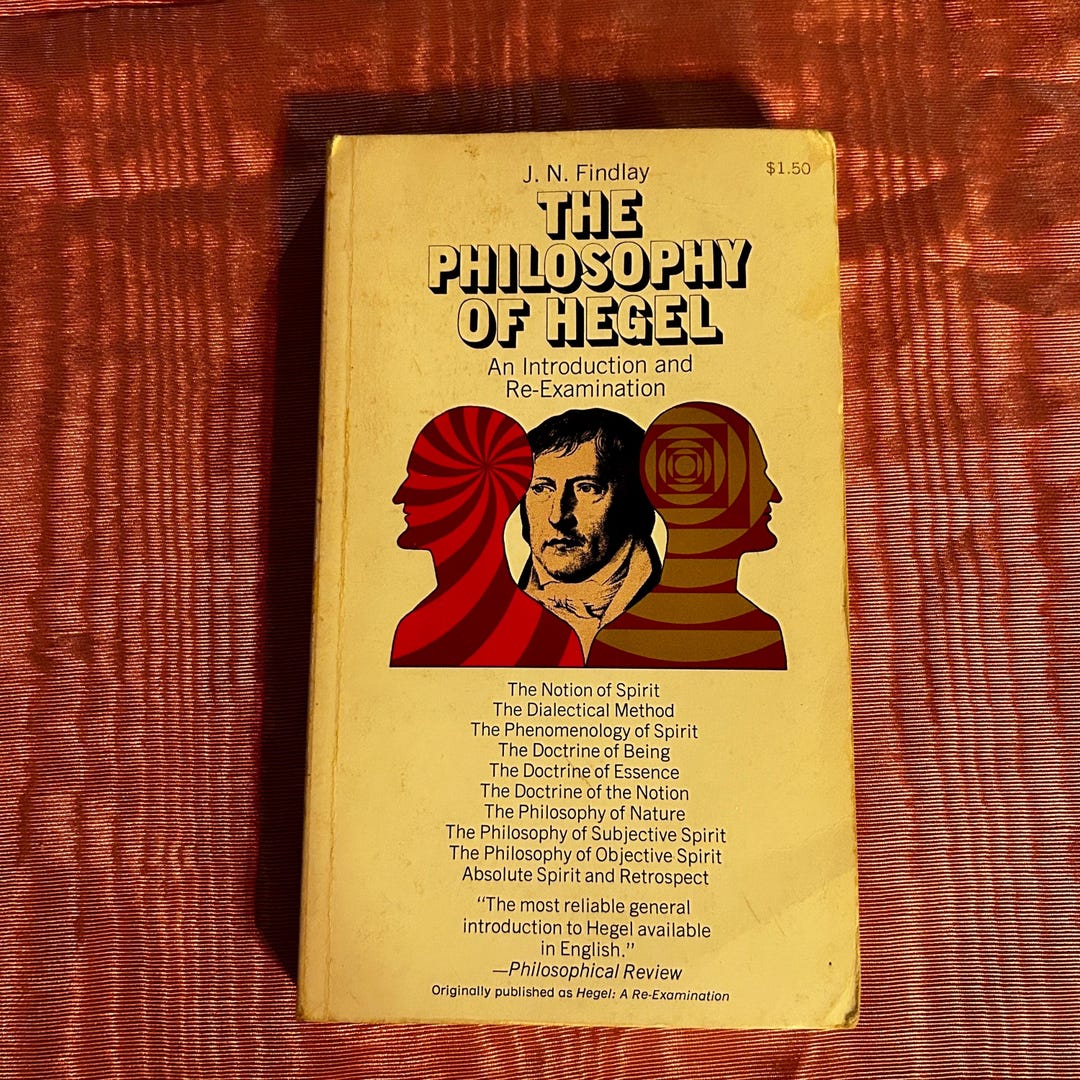 The Philosophy of Hegel JN Findlay Published in 1966 by Collier Books ...