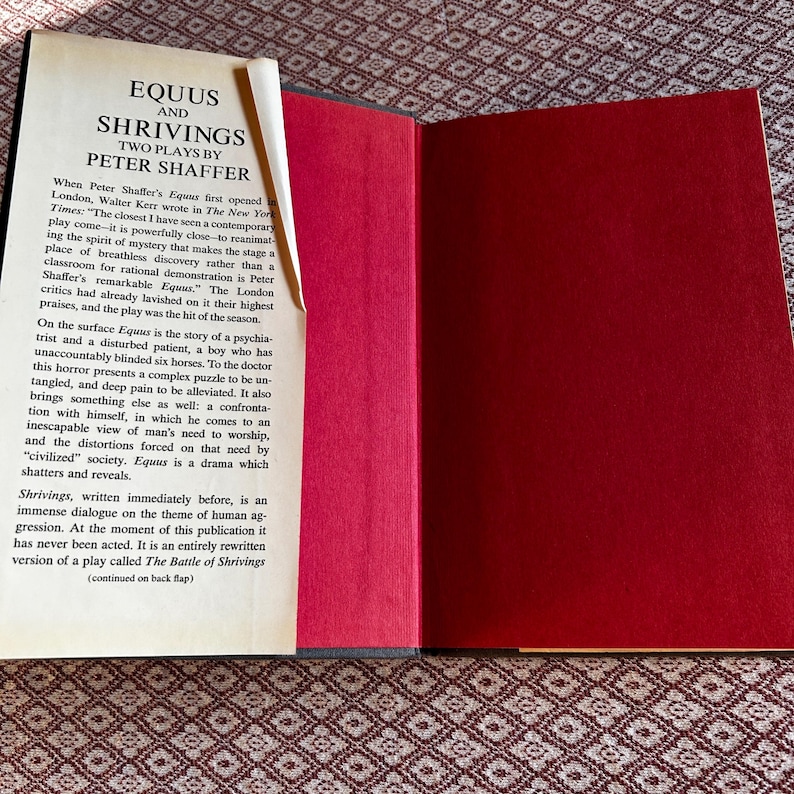 Equus and Shrivings - Two Plays - Peter Shaffer - Etsy