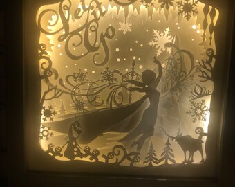 Elsa Shadow Box - Etsy