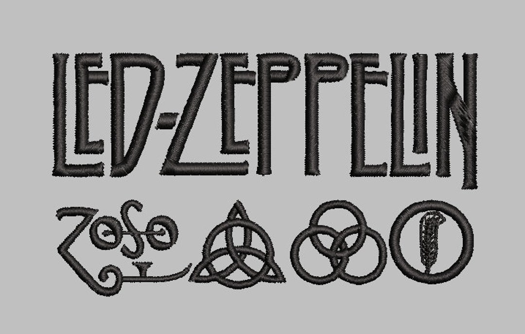 Led Zeppelin Embroidery Design - Etsy