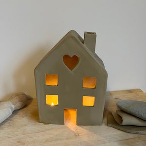 Clay House Template | Pottery House Template | House Tealight Template ...