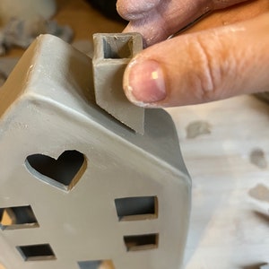 Clay House Template | Pottery House Template | House Tealight Template ...