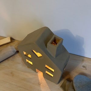 Clay House Template | Pottery House Template | House Tealight Template ...