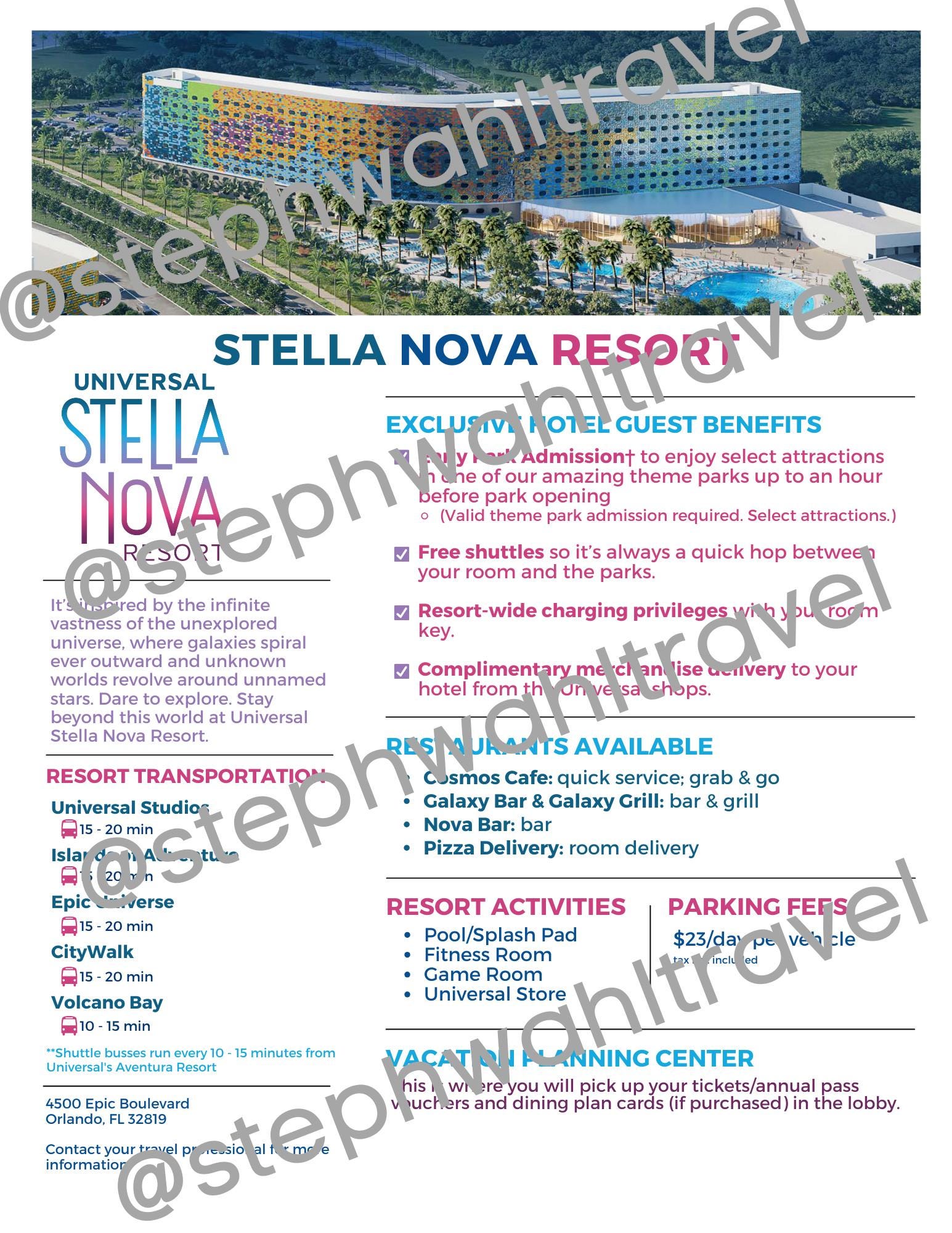 Universal Orlando Travel Agent Confirmation Pages for Clients- Canva ...