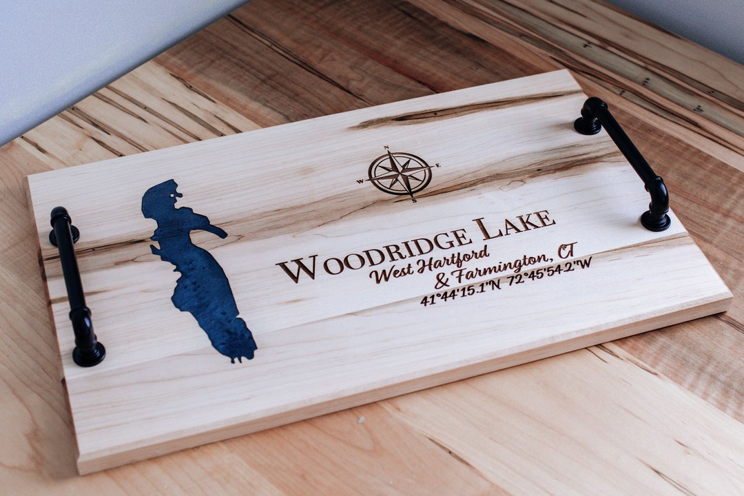 EPOXY LAKE BOARD, Serving Board, Resin Cabin Decor, Lakehouse, Couples ...