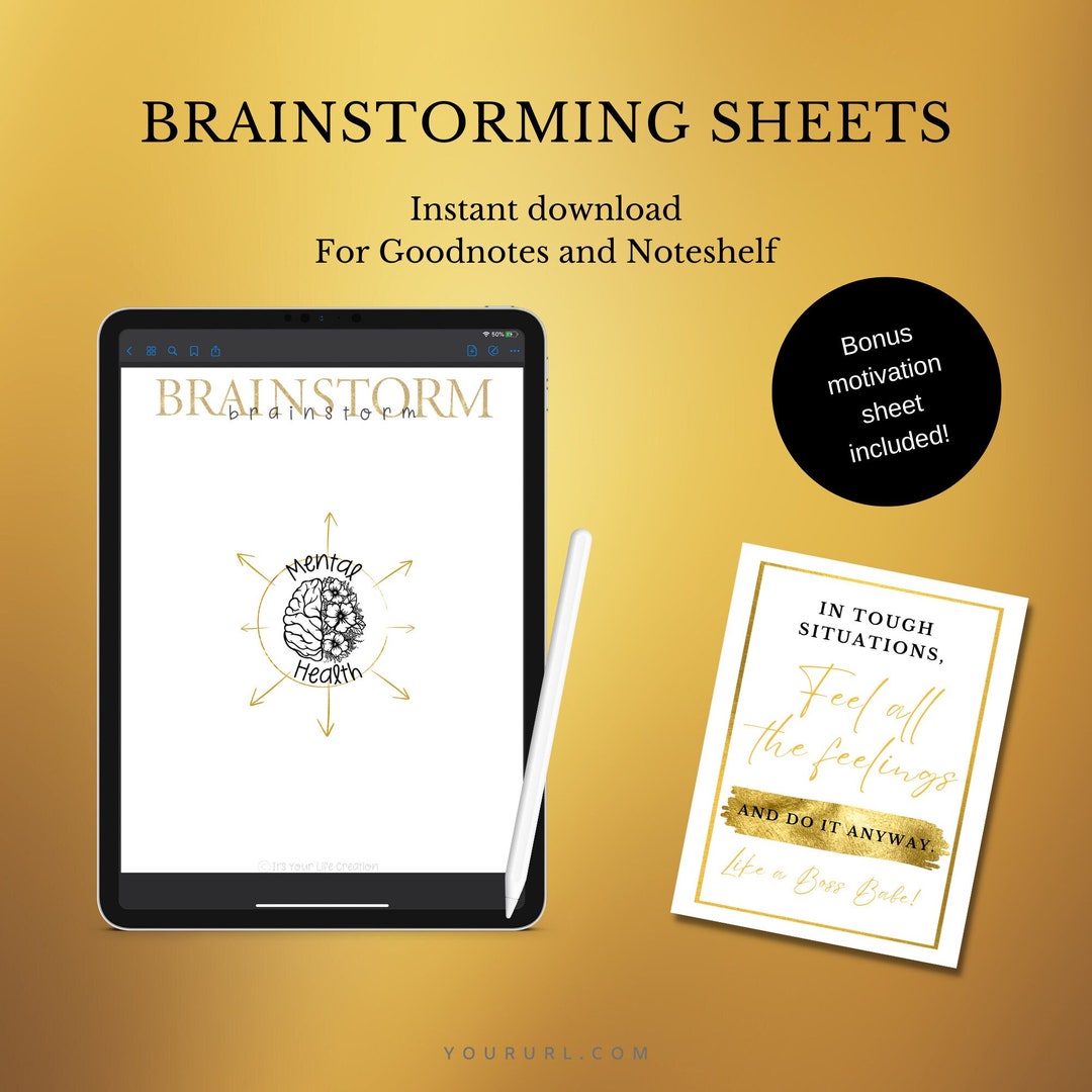 Brainstorming Sheets for Goodnotes and Notability | Digital Download ...