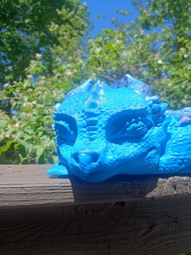 Sleeping Dragon Shelf Sitter: Blue Color-shift Wings, Manuscript Paper ...