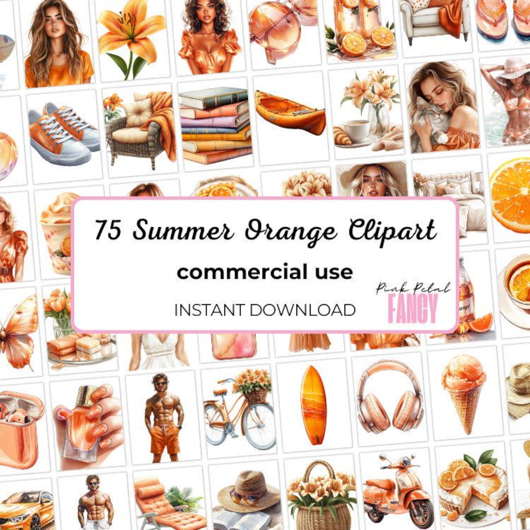Summer Orange Clipart, Summer Clipart, Oranges, Beach, Summertime, Junk ...