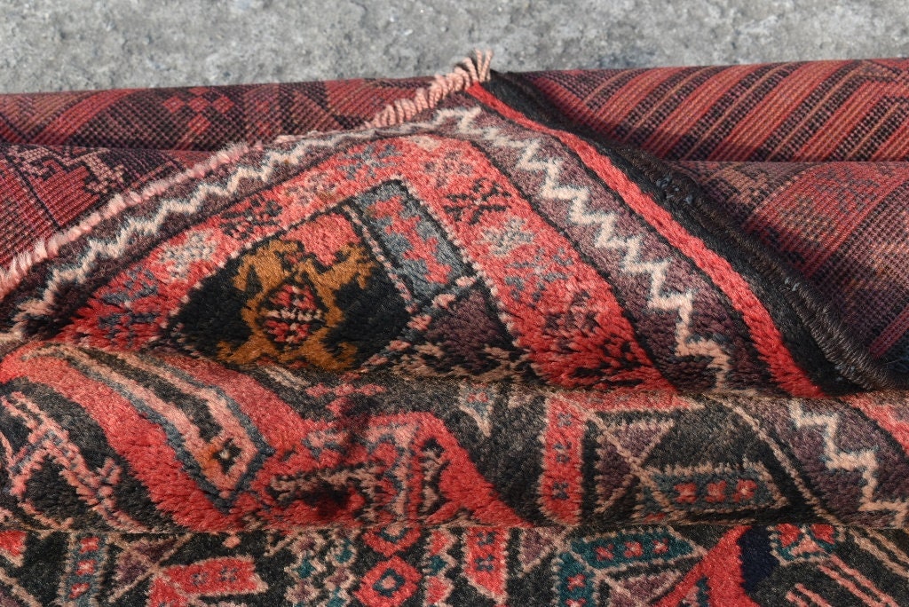 9'2 X 3'2 Ft Red Marinus Runner Rug, Handmade Runner, Home Decor ...