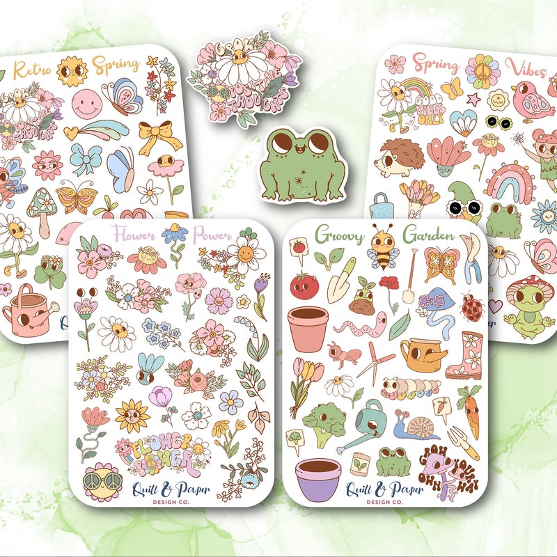Spring Stickers - Etsy