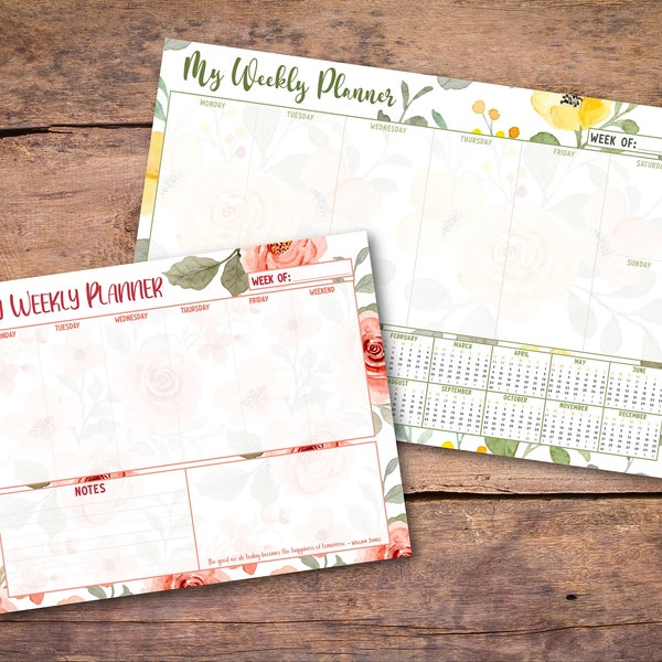 Weekly Planner Pad - Etsy