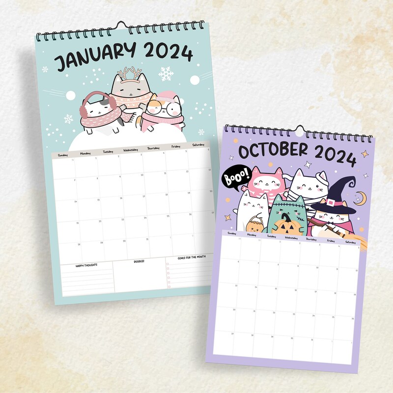 Colorful Calendar - Etsy