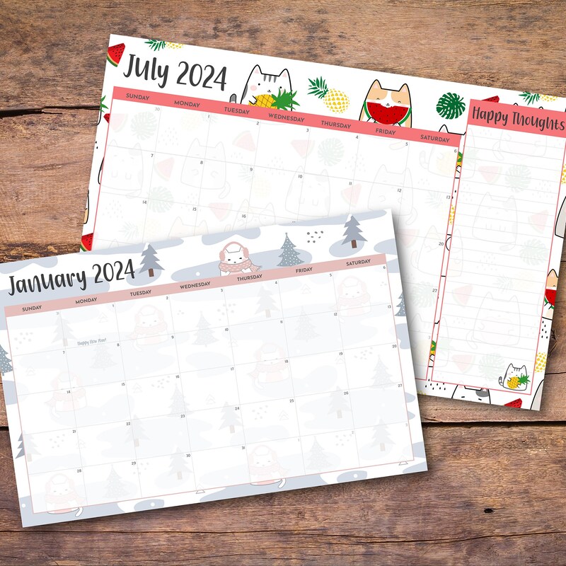 2025 Cartoon Calendar - Etsy