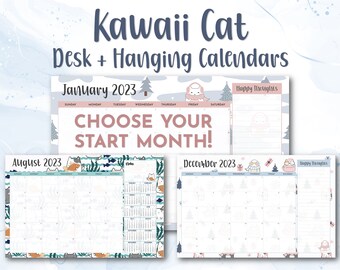 Desk Cat Calendar - Etsy