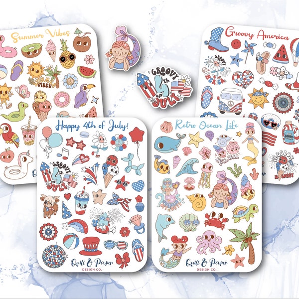 Summer Stickers - Etsy