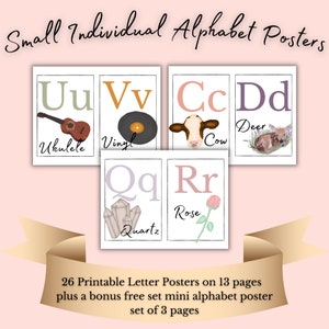 Small Individual Alphabet Classroom Posters Printable - Etsy