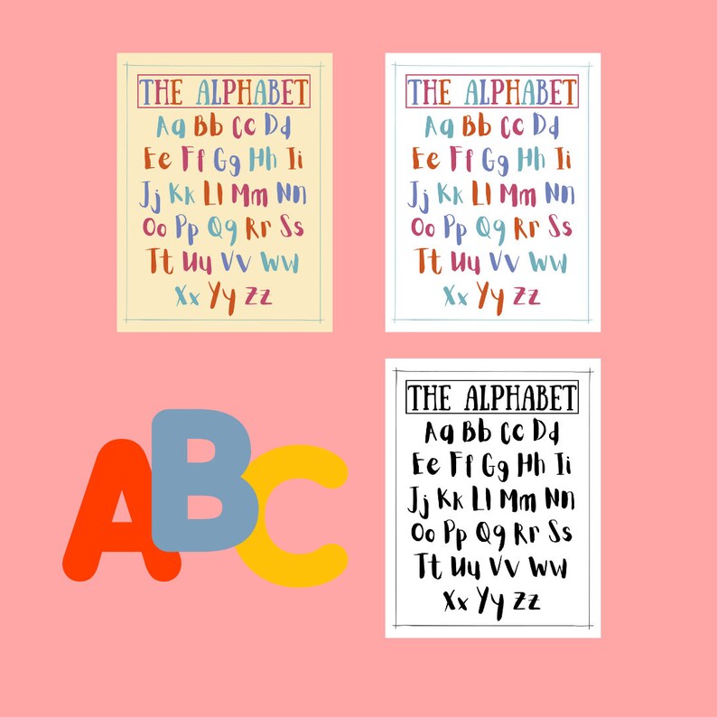 Printable Classroom Alphabet Posters and Worksheets for Teachers - Etsy