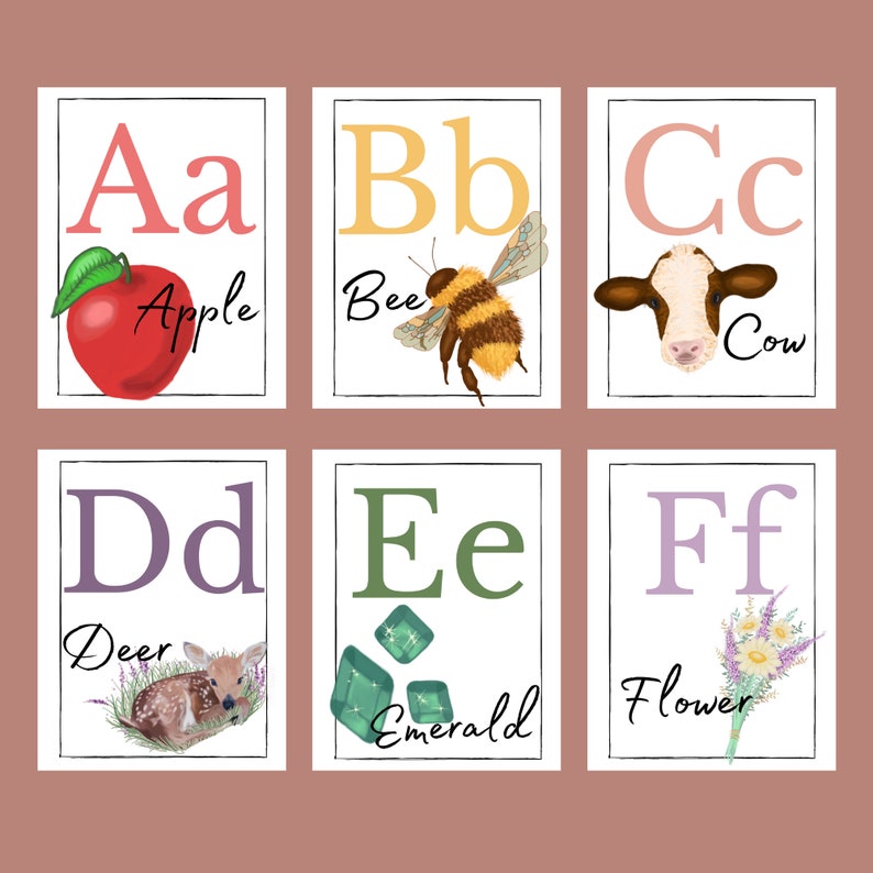 Large Individual Alphabet Classroom Posters Digital | Etsy