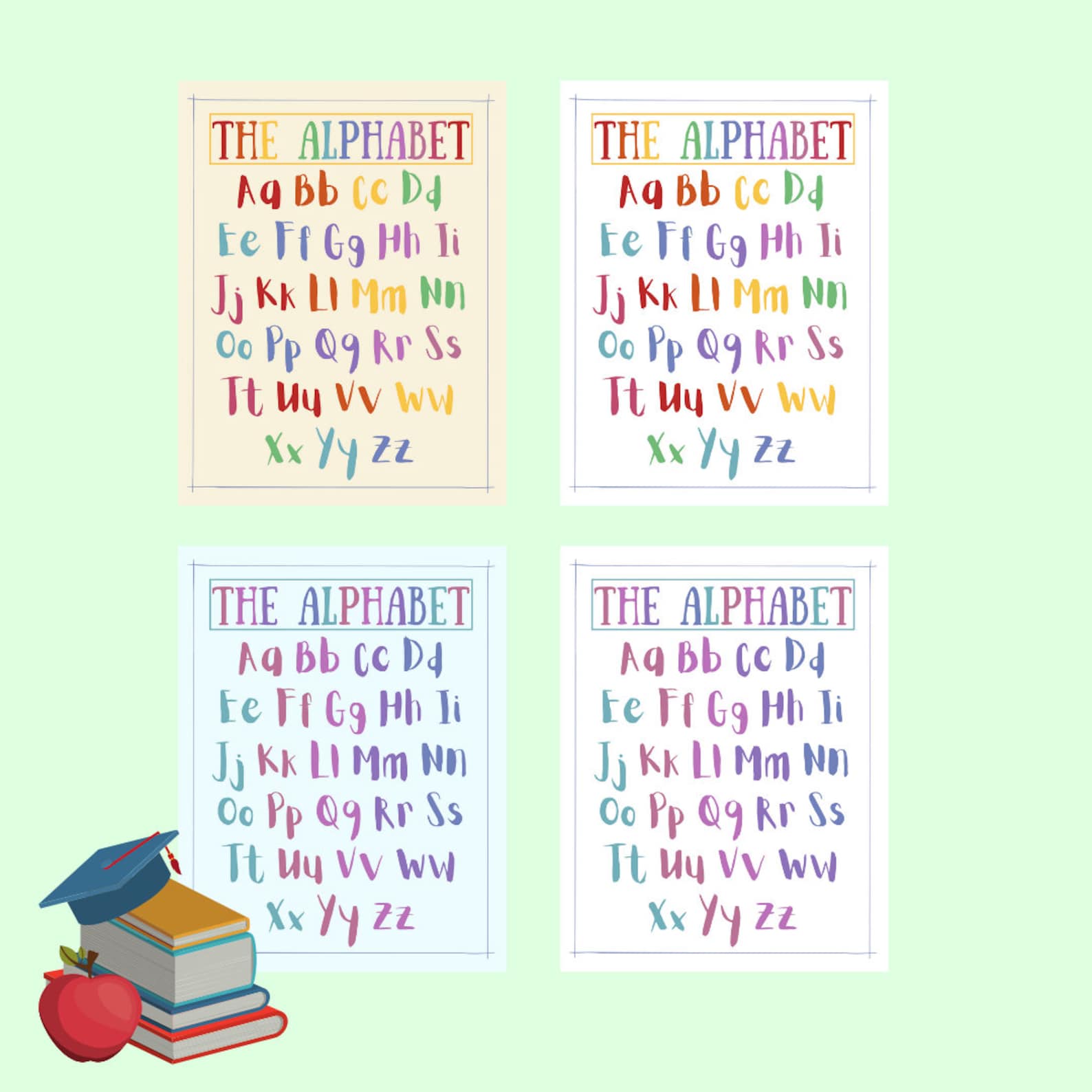 Printable Classroom Alphabet Posters and Worksheets for Teachers - Etsy