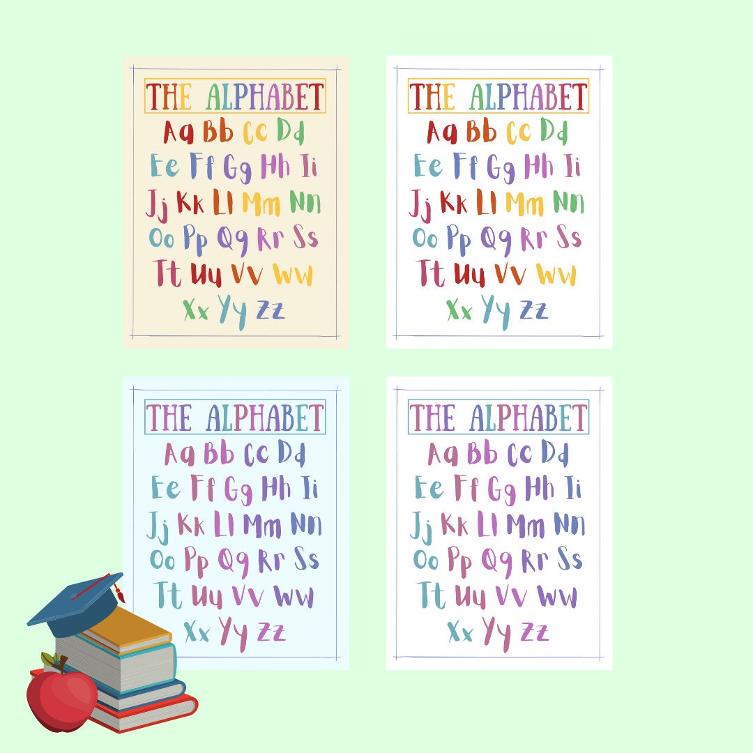 Printable Classroom Alphabet Posters and Worksheets for Teachers - Etsy