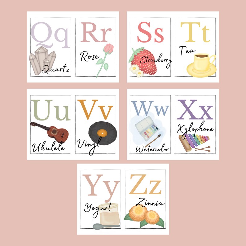 Small Individual Alphabet Classroom Posters Printable - Etsy