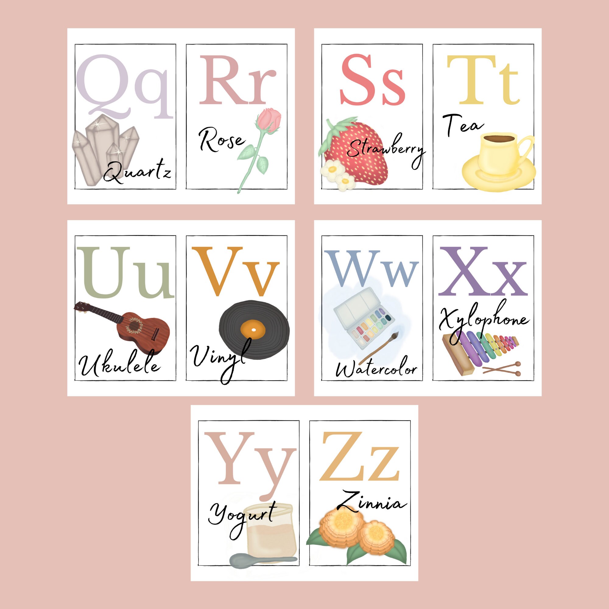 Small Individual Alphabet Classroom Posters Printable - Etsy