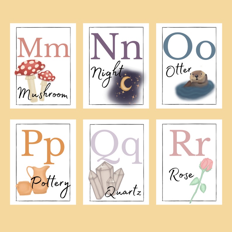 Large Individual Alphabet Classroom Posters - Digital Printables - Etsy