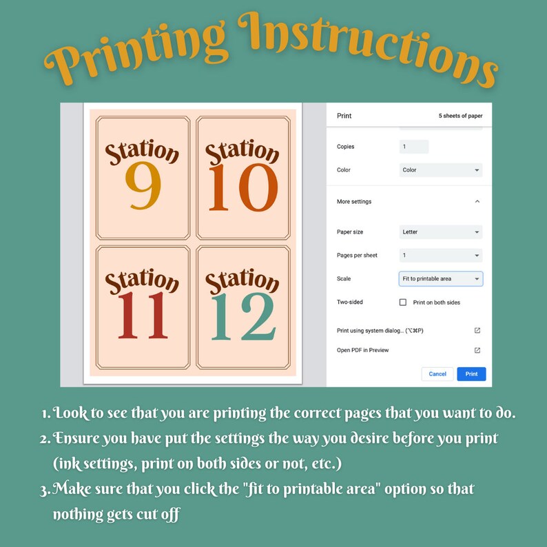 Retro Classroom Station Labels Printable for Teachers - Etsy