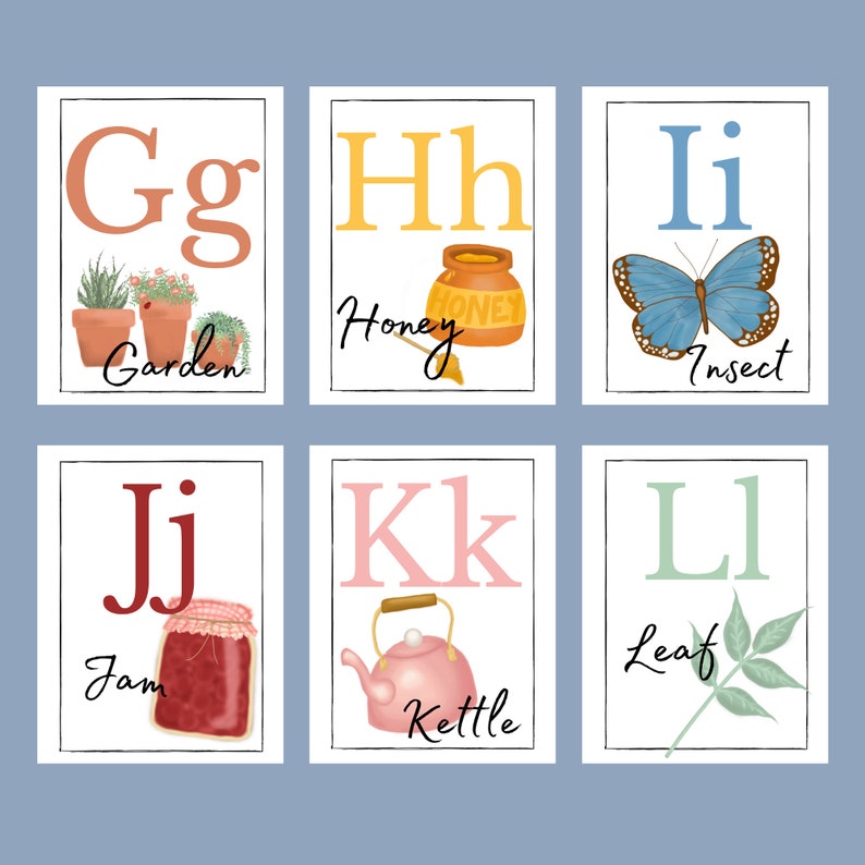 Large Individual Alphabet Classroom Posters - Digital Printables - Etsy