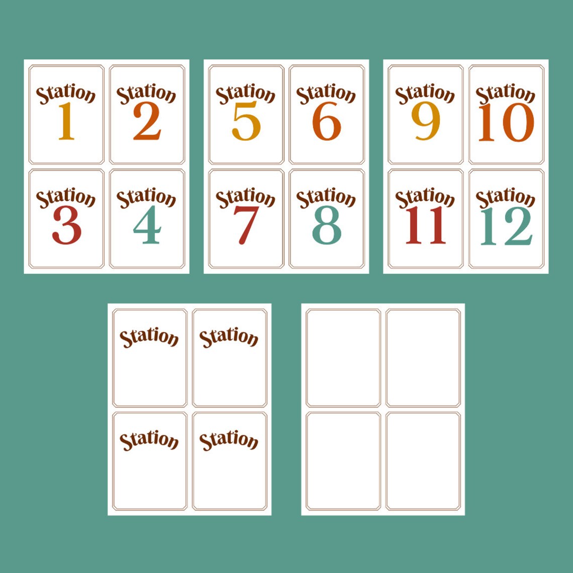Retro Classroom Station Labels Printable for Teachers - Etsy