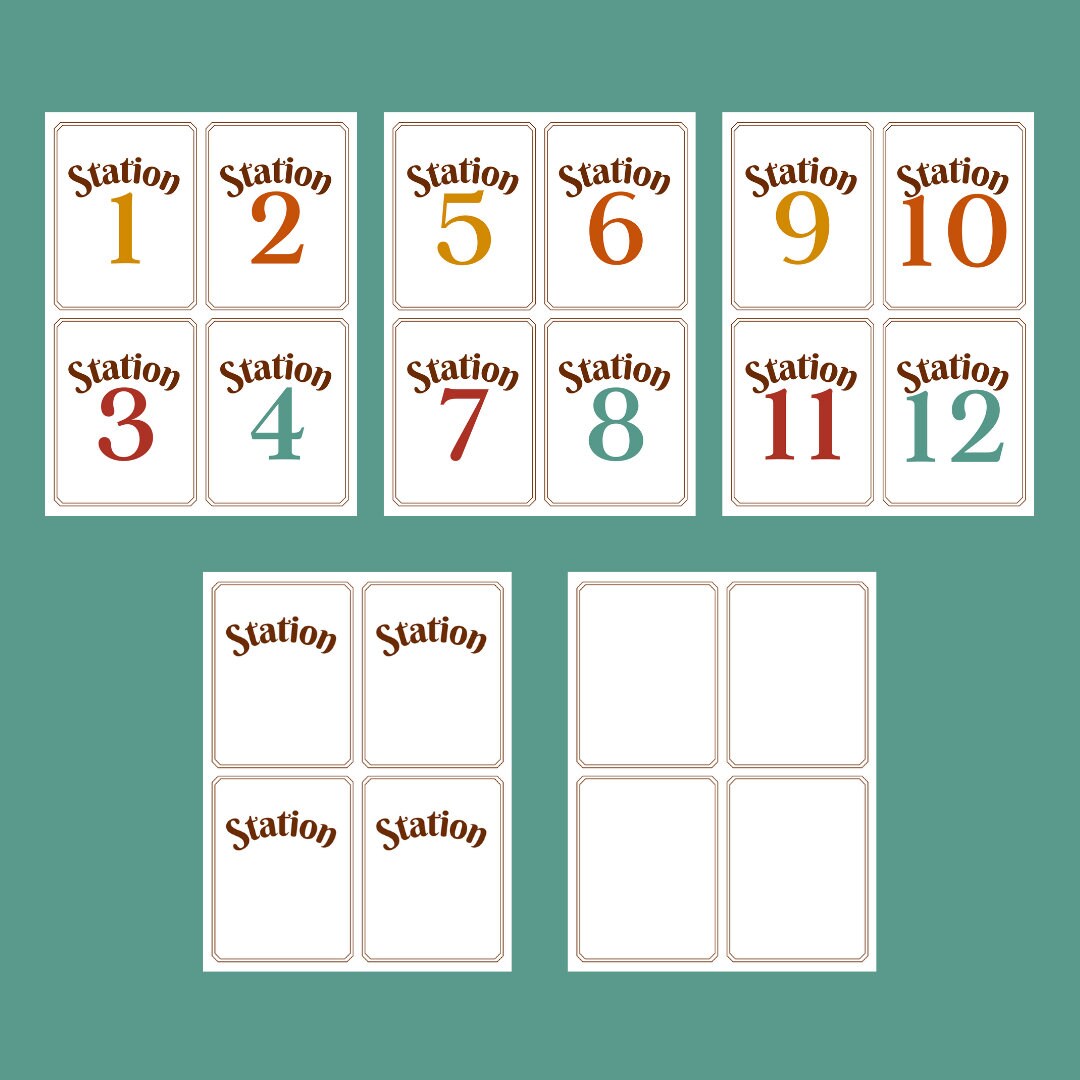 Retro Classroom Station Labels Printable for Teachers - Etsy