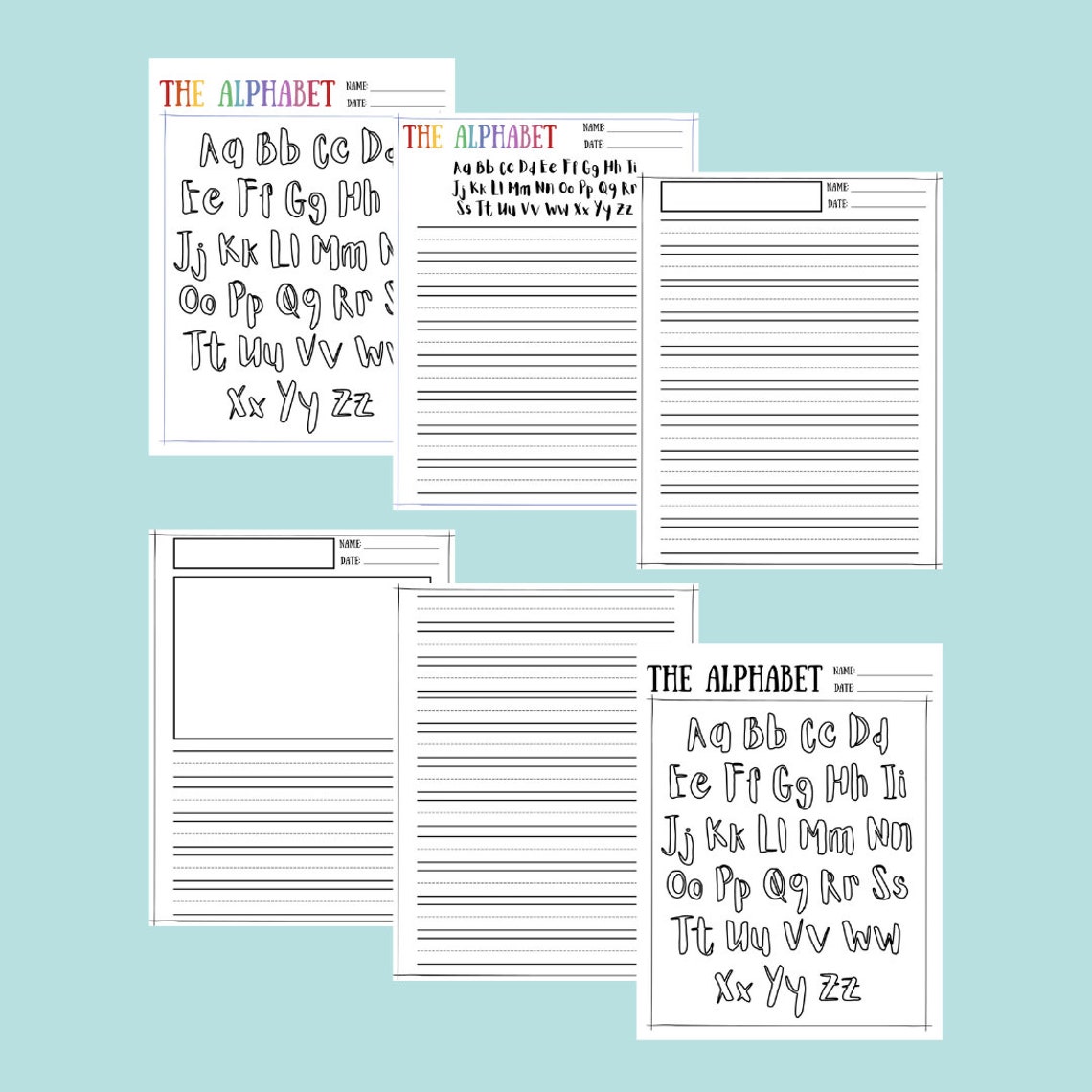 Printable Classroom Alphabet Posters and Worksheets for Teachers - Etsy