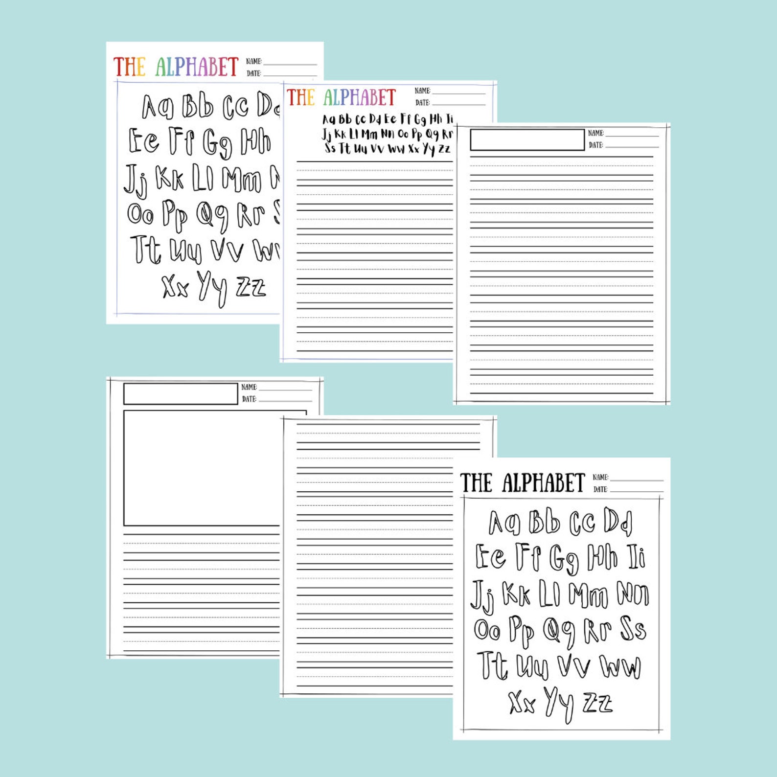 Printable Classroom Alphabet Posters and Worksheets for Teachers - Etsy