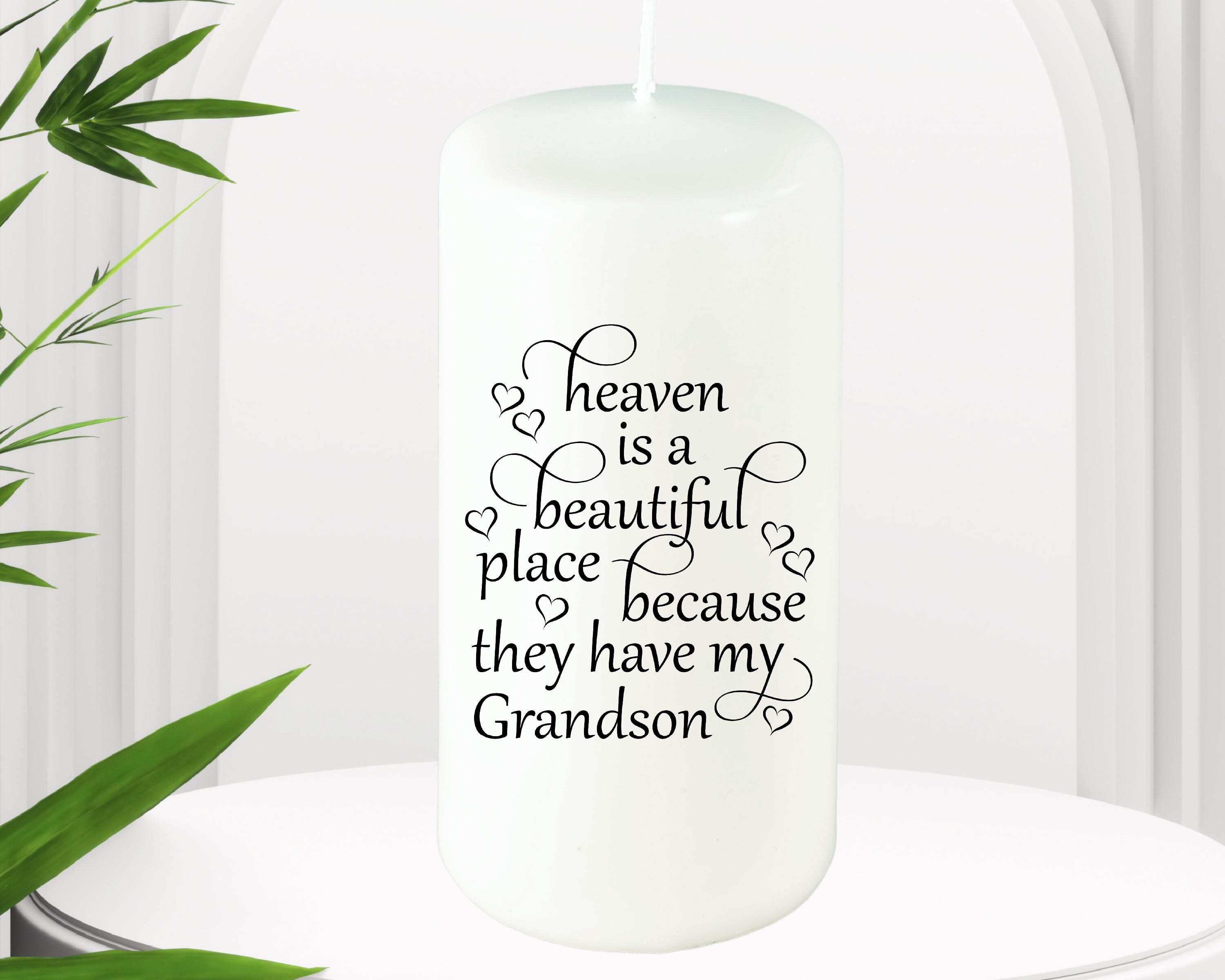 Heaven is A Beautiful Place Grandson SVG, in Loving Memory, Remembering ...