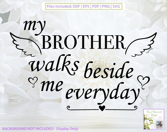 Never Walk Alone Decal_brother PNG & SVG - Etsy