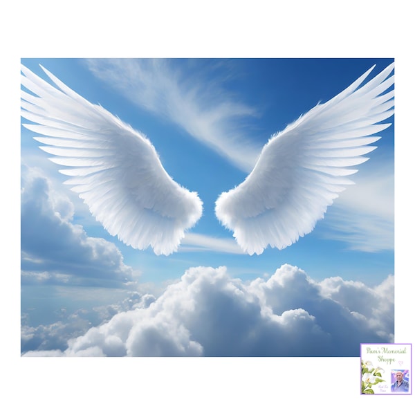 Angel Wings With Clouds - Etsy