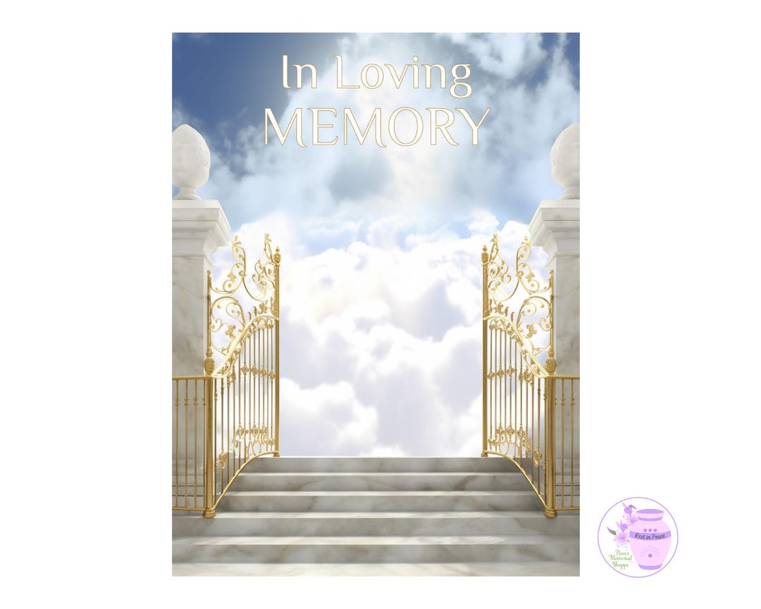 Golden Gate Stairs to Heaven Memorial Background, Sky With Clouds, in ...