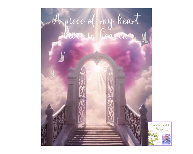 In Loving Memory Pink Background PNG, A Piece of My Heart Lives in ...