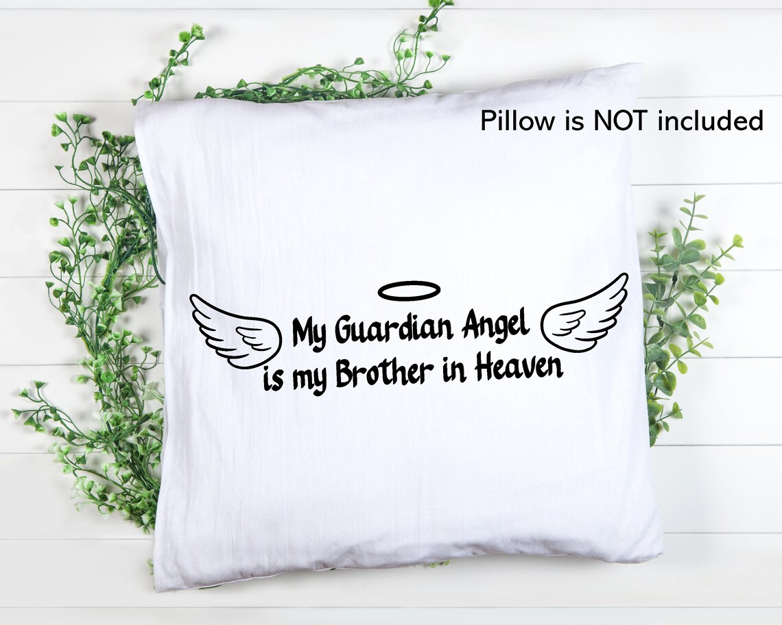 Guardian Angel Brother SVG, in Heaven, Loss of Brother, Angel Wings, in ...
