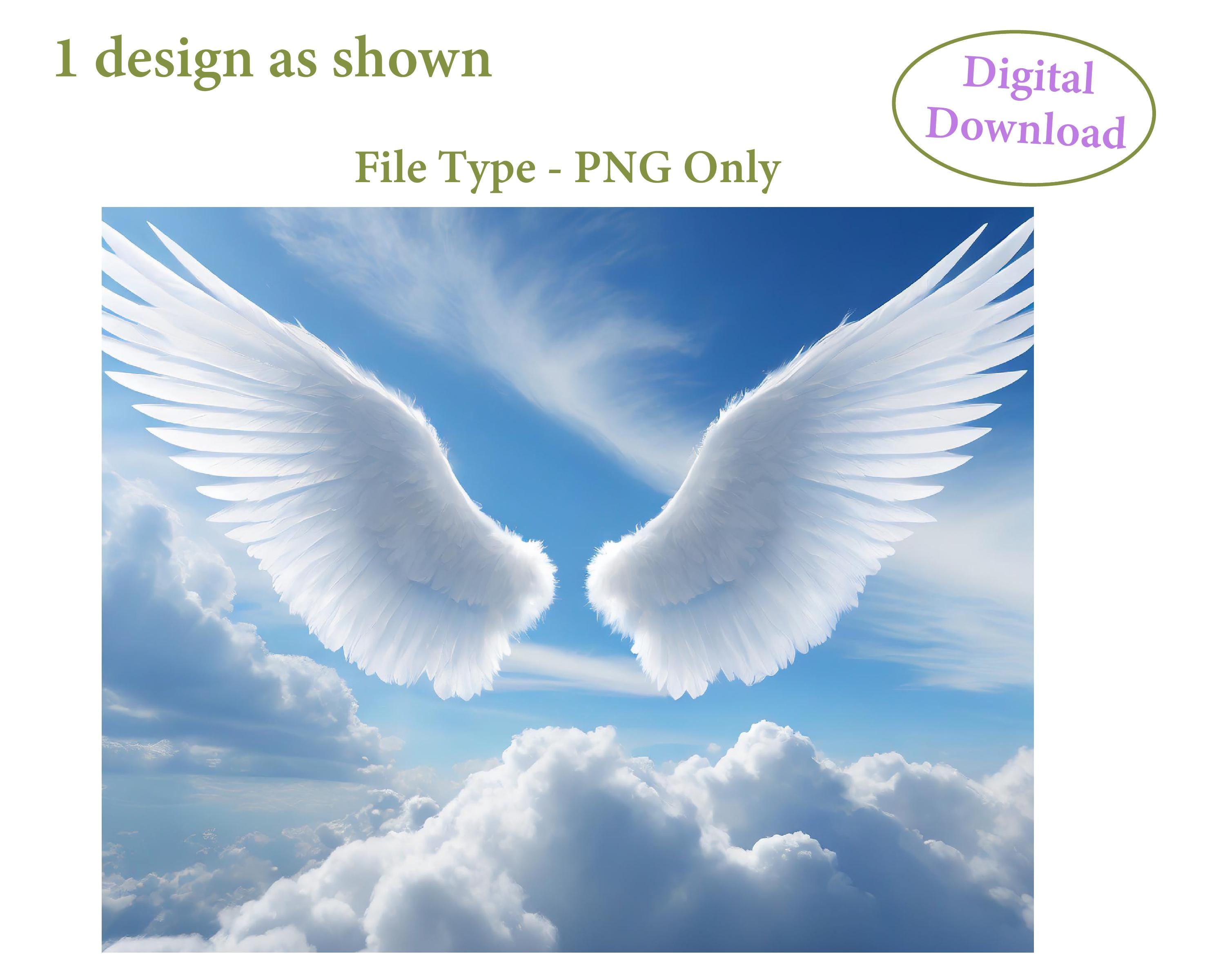 In Loving Memory Memorial Background With Serene Angel Wings PNG, Blue ...