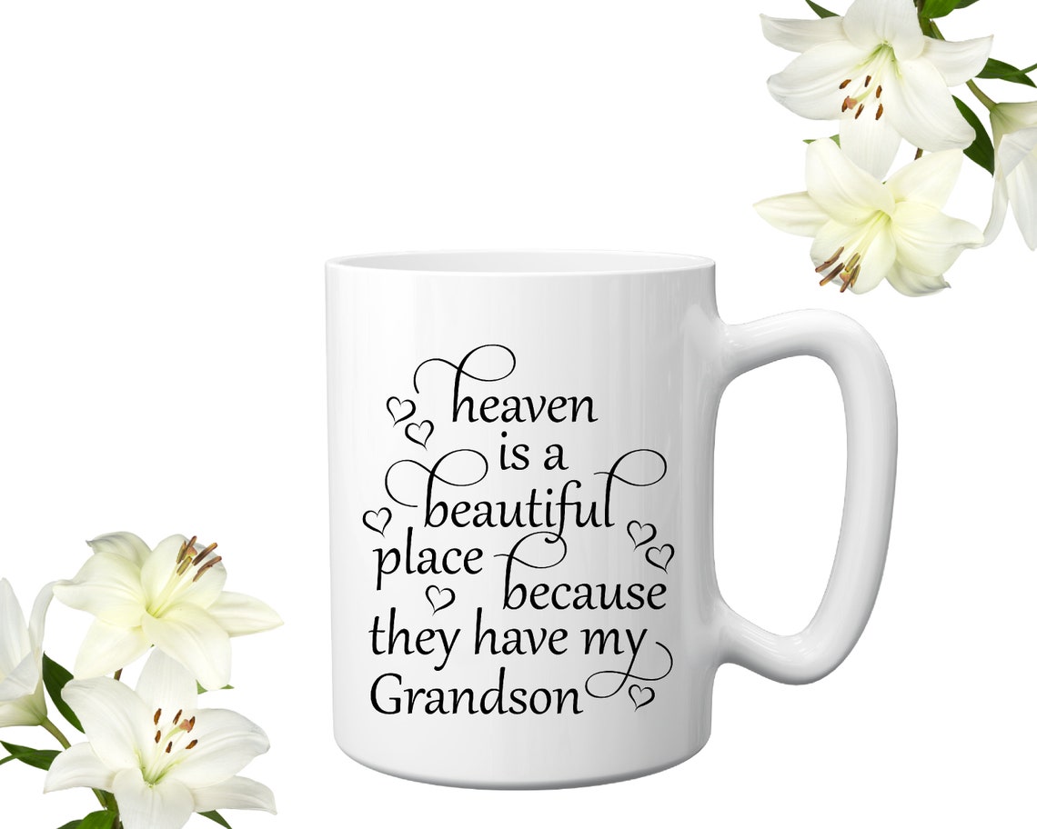 Heaven is A Beautiful Place Grandson SVG, in Loving Memory, Remembering ...